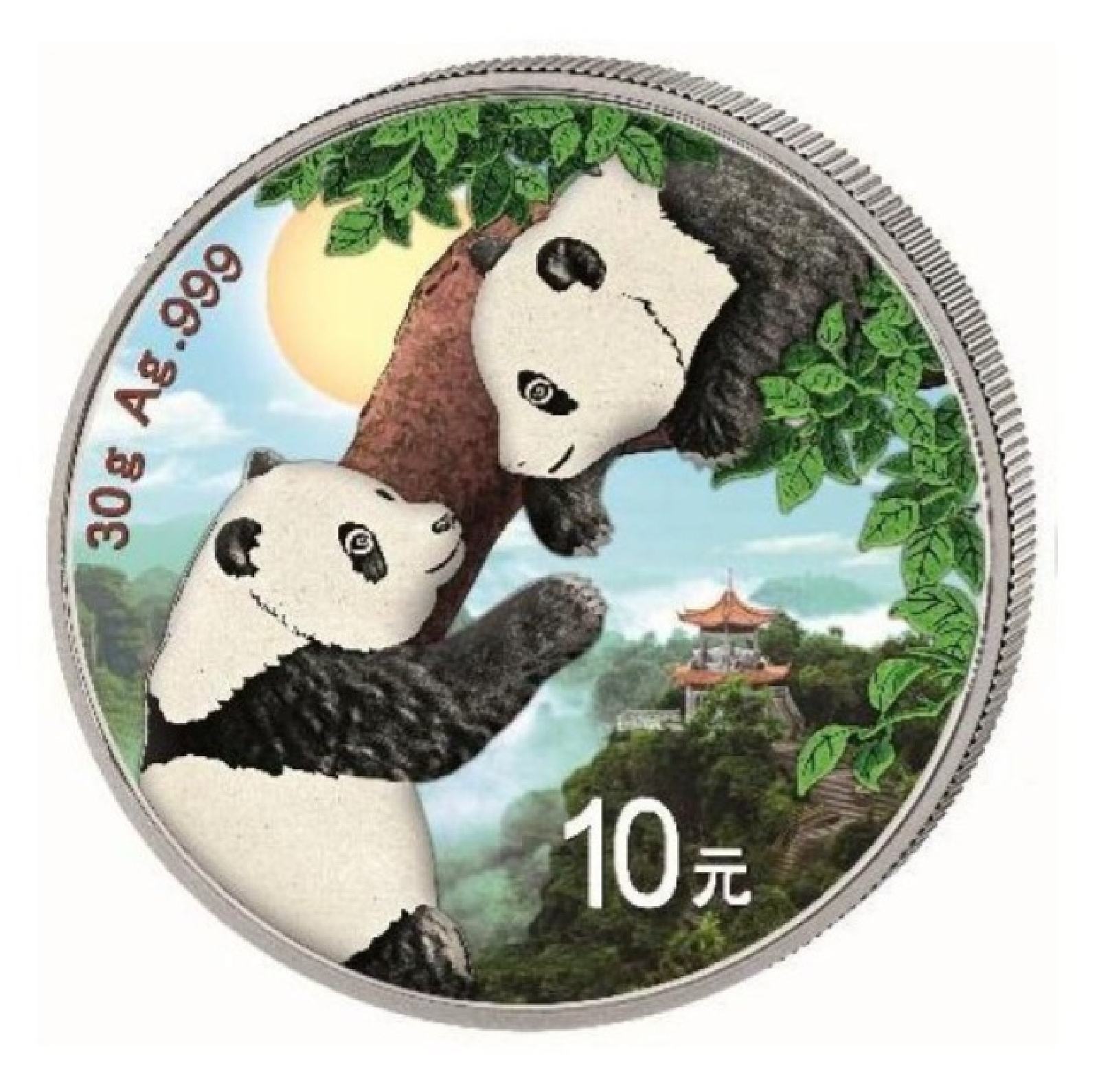 Srebrnik Kitajska Panda BARVNI 2023