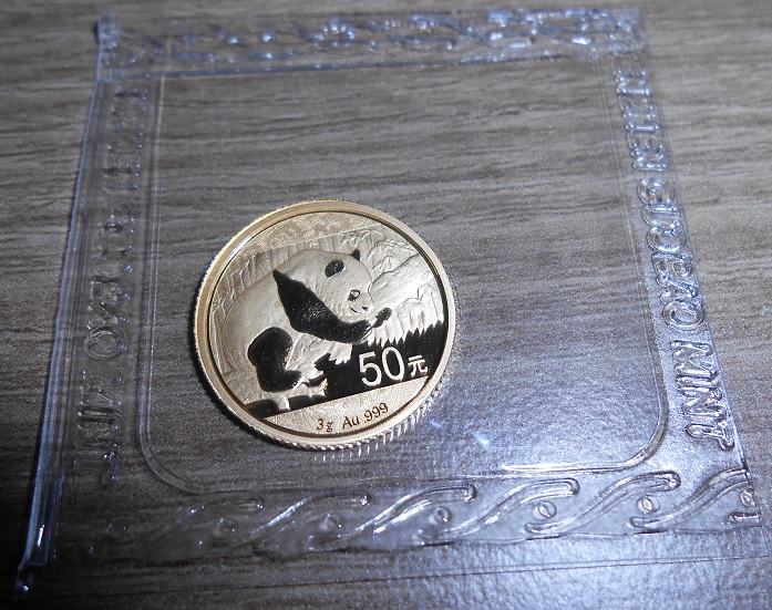 Zlati kitajski PANDA 3 g 2016