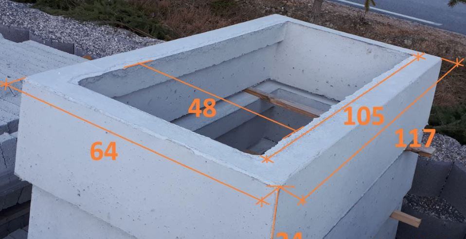 Betonski podstavek za toplotno črpalko