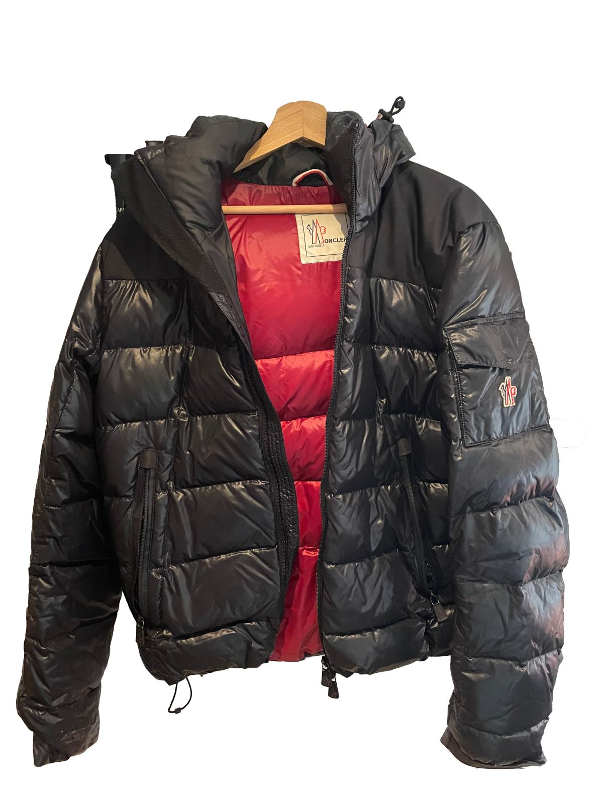 Moncler Črna Bunda Puhovka - s pravim perjem