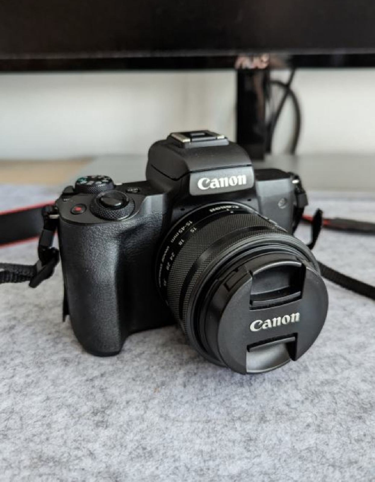 Canon m50 in adapter