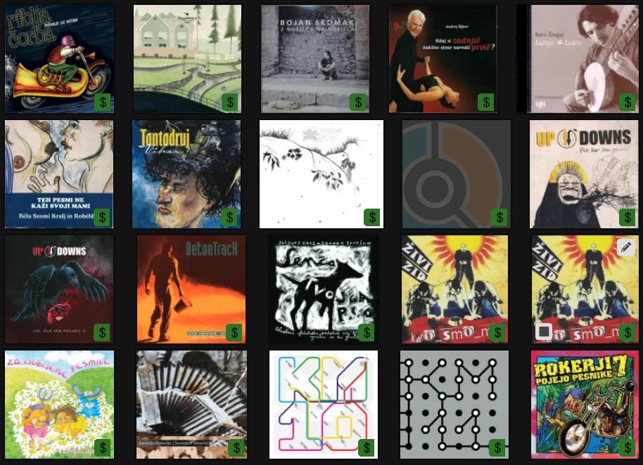 CDji slovenskih in ExYu izvajalcev