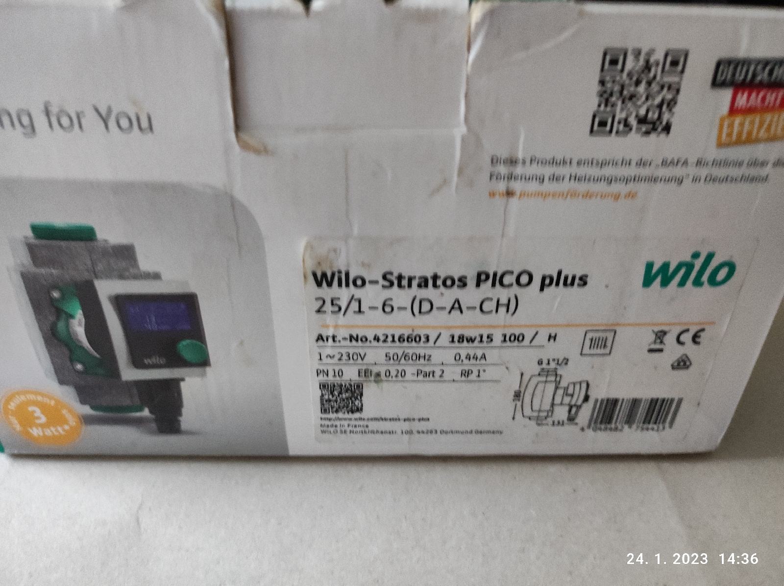 ČRPALKA WILO STRATOS PICO PLUS