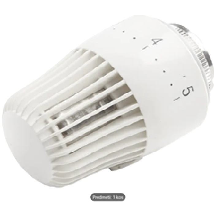 Termostatska glava za radiator, nerabljena