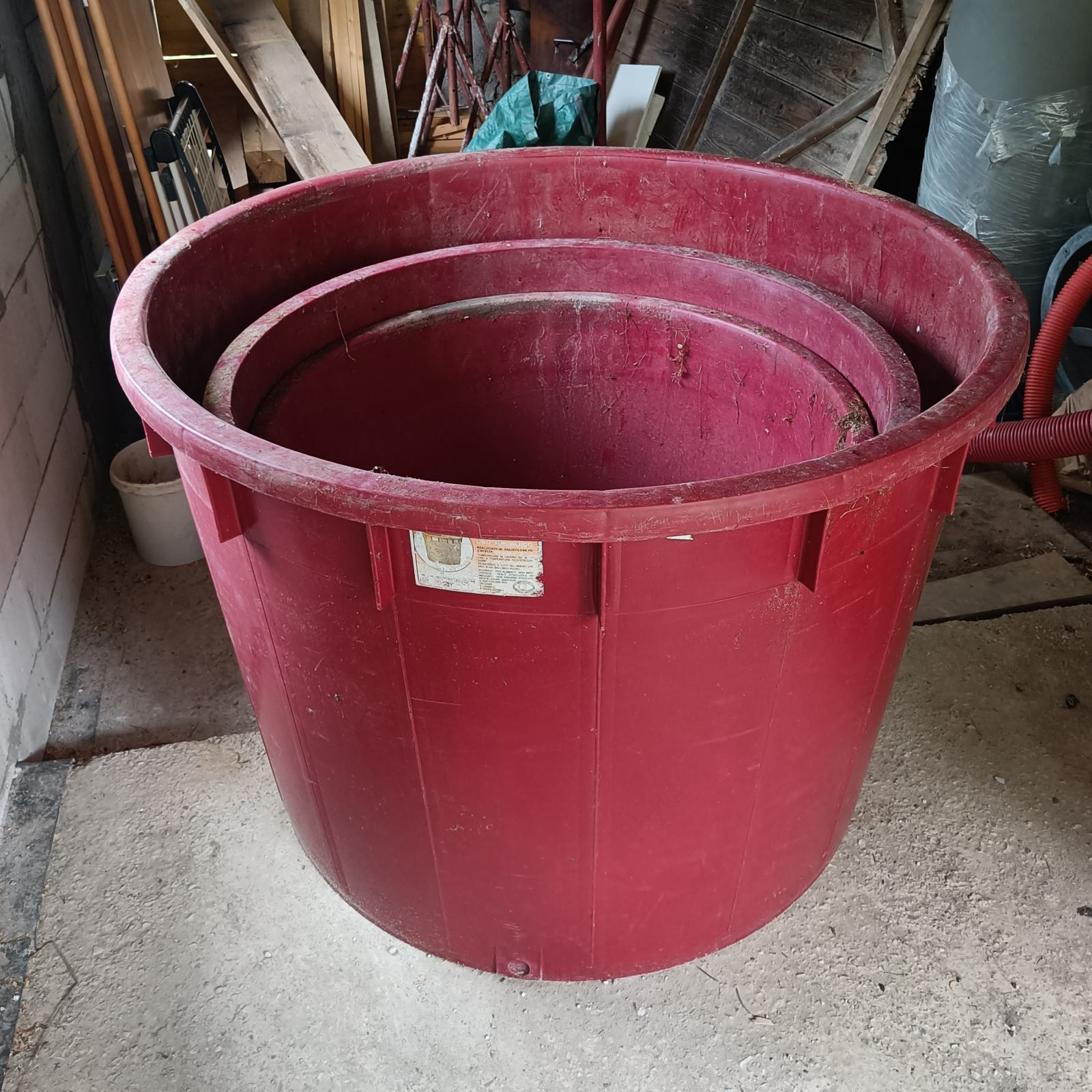 3x PVC kad / posoda za sadje in grozdje - 275l, 220l in 110l