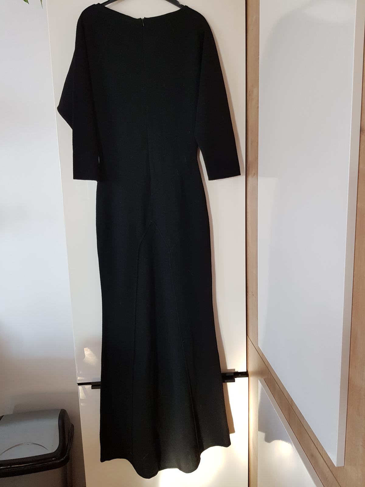 GEORGES ZELDIS NOVA MAXI ČRNA PLETENA OBLEKA 38/40