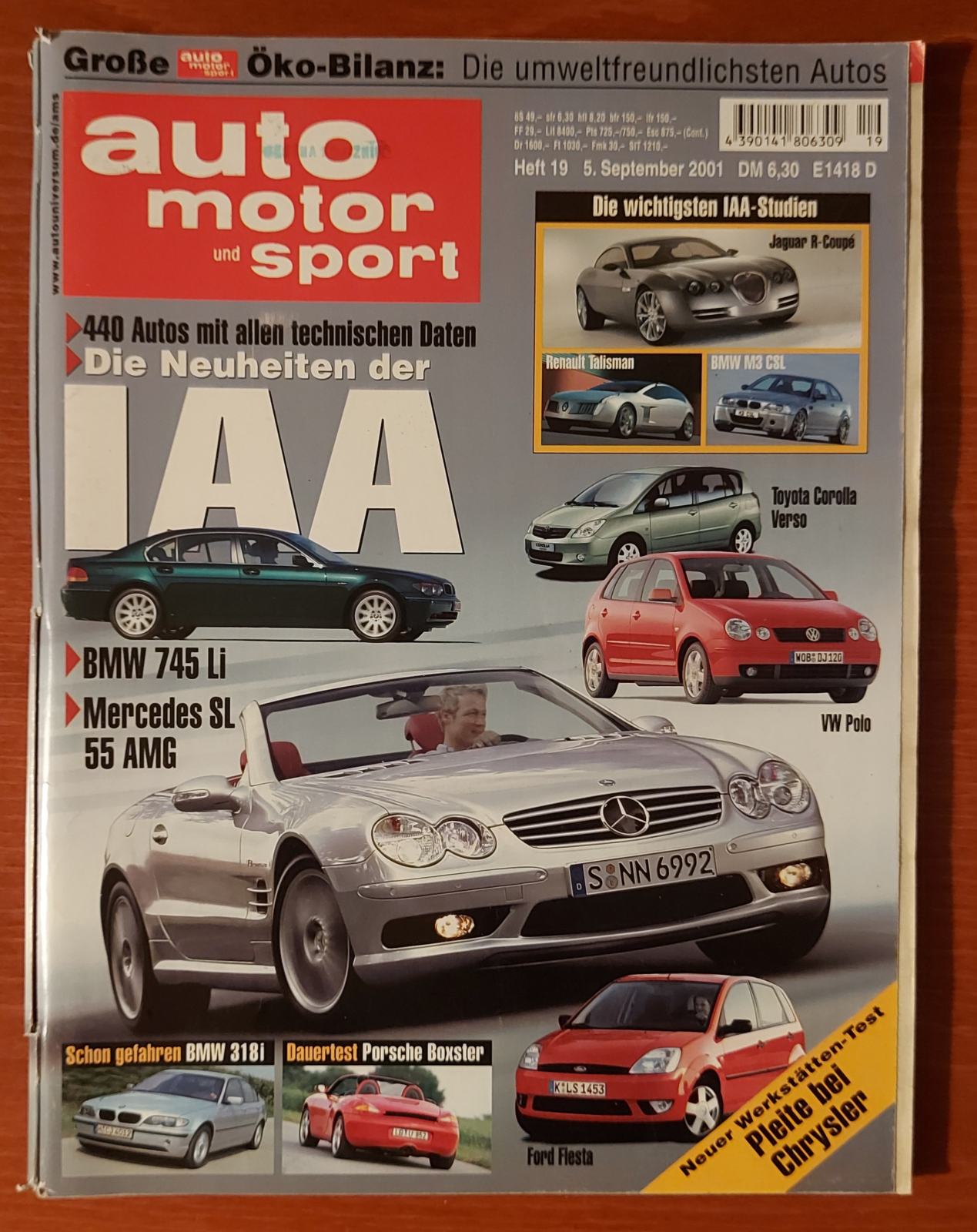 avto revija Auto Motor und Sport 5.9.2001