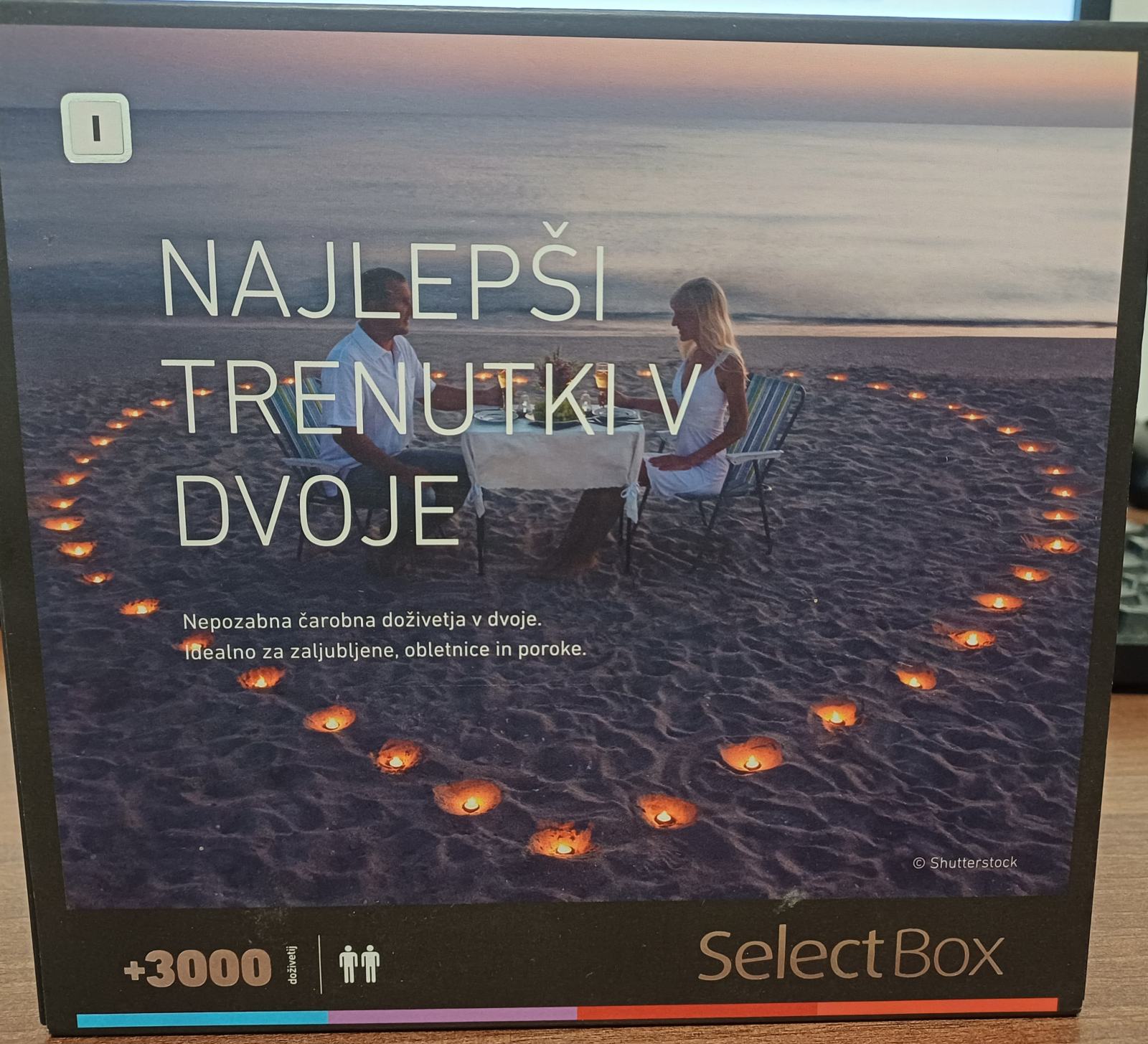 Darilni bon SelectBox Najlepši trenutki v dvoje - vrednost 144,99€