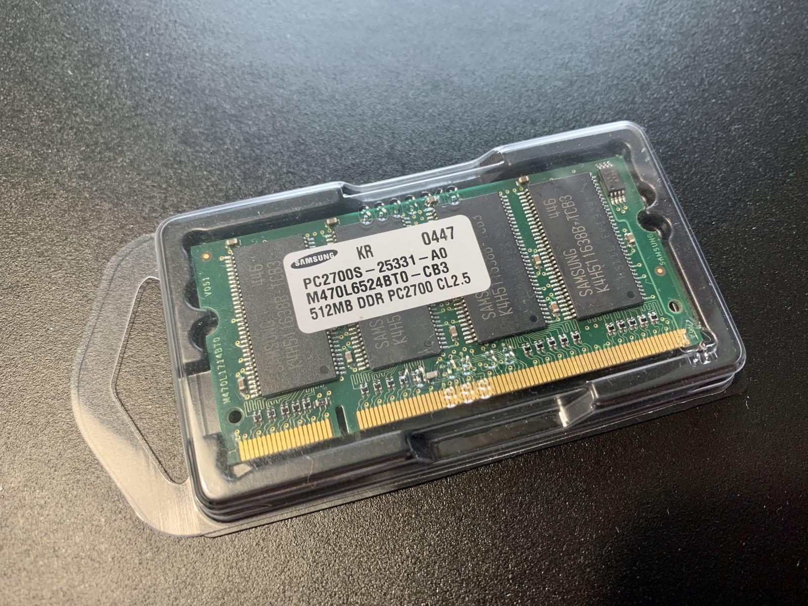 RAM Samsung 512 MB 333MHz PC2700 CL2,5