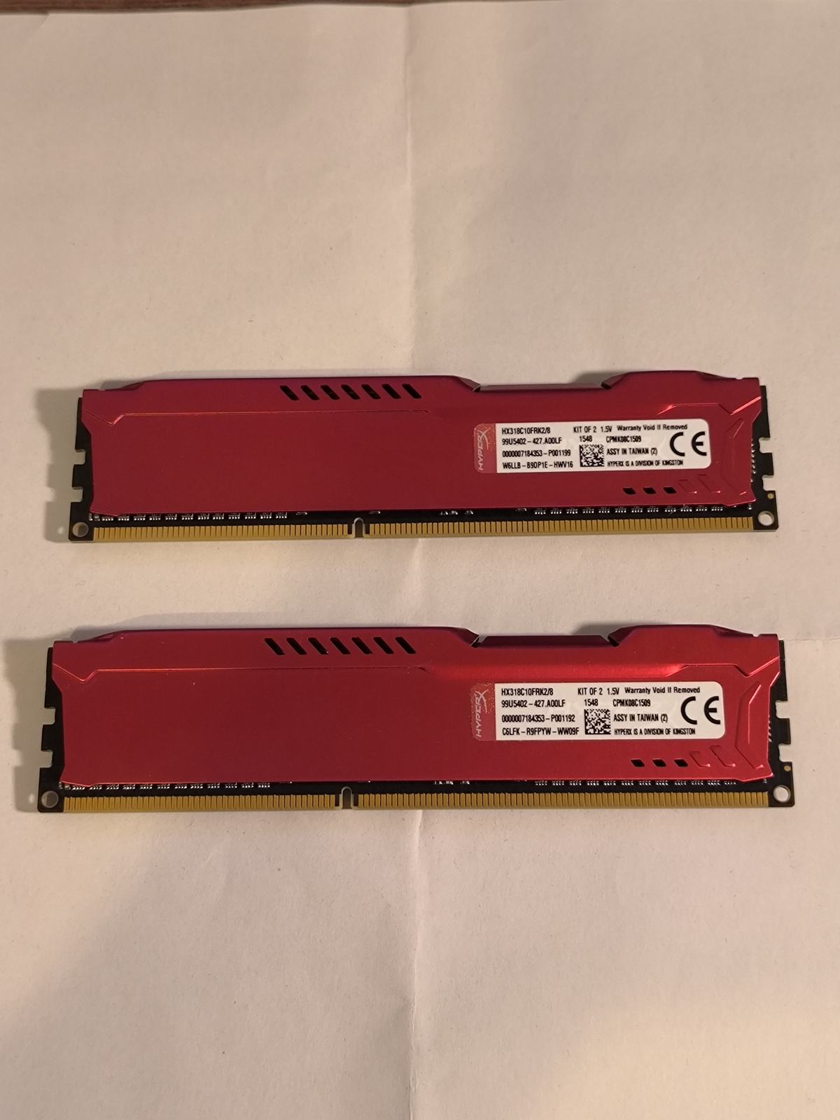 HyperX (Kingston) Fury 8GB 1866Mhz, 2x4GB DDR3