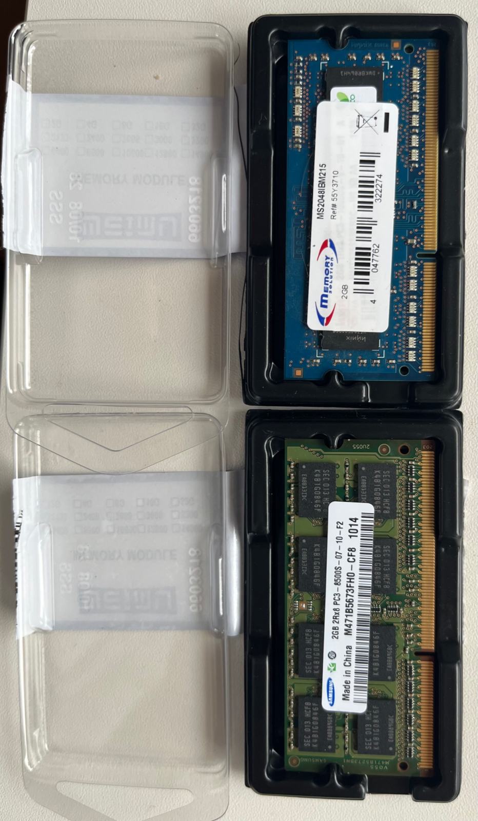 Prodam 2x 2GB ram, za laptop
