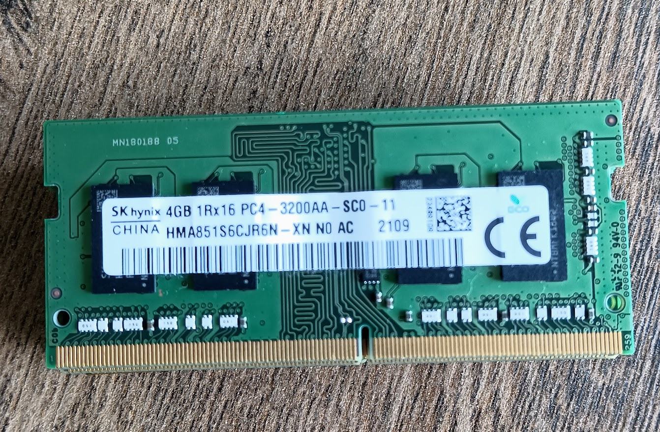 RAM 4GB 1Rx16 PC4-3200AA-SC0-11