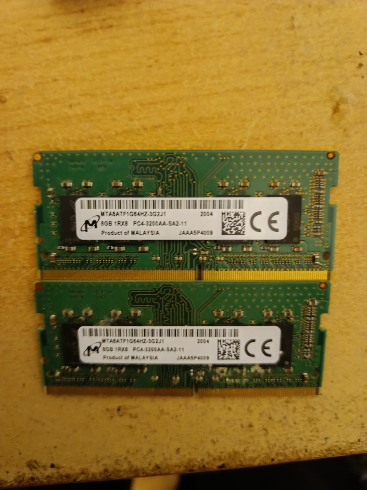RAM 2x 8gb