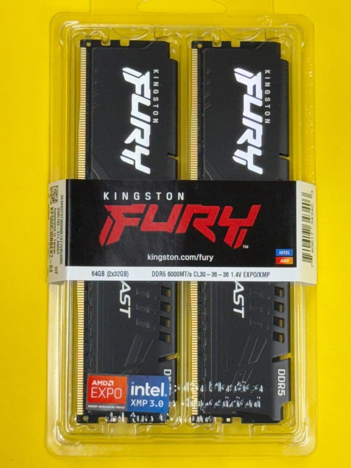 Kingston Fury Beast KF560C40BBAK2-64 64GB kit 2x32GB DDR5-6000 CL40