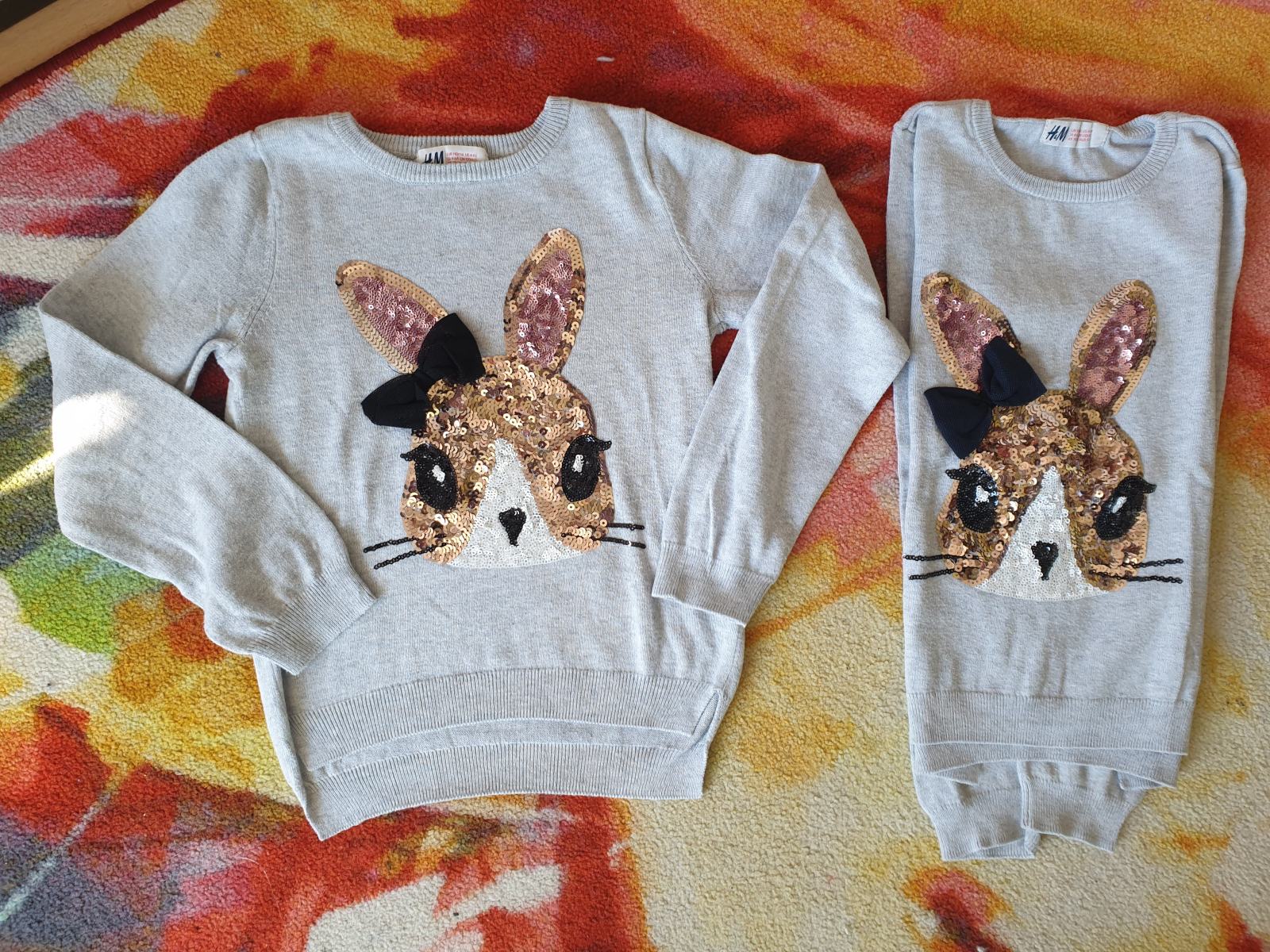 PULOVER HM 110/116 zajček