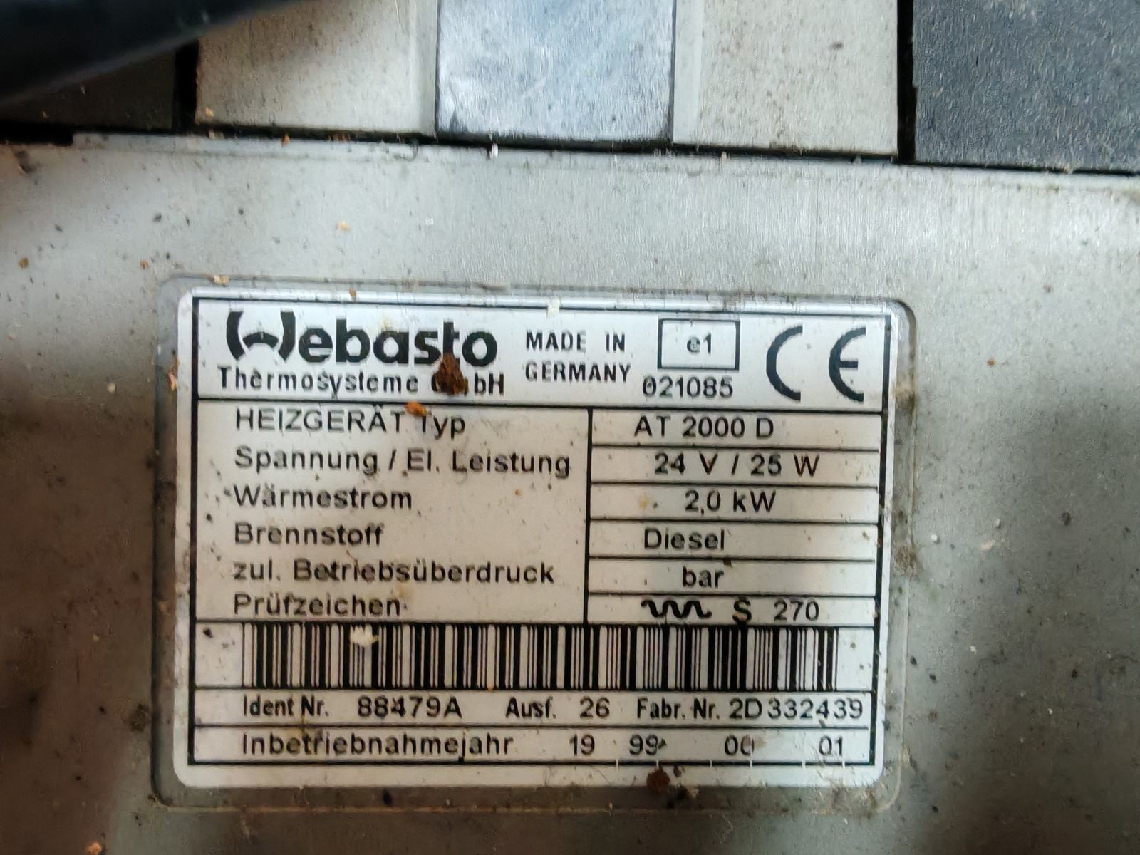WEBASTO 24V 2kW