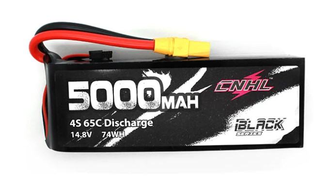 CNHL Black Series 5000mAh 14.8V 4S 65C Lipo Battery XT90 Plug