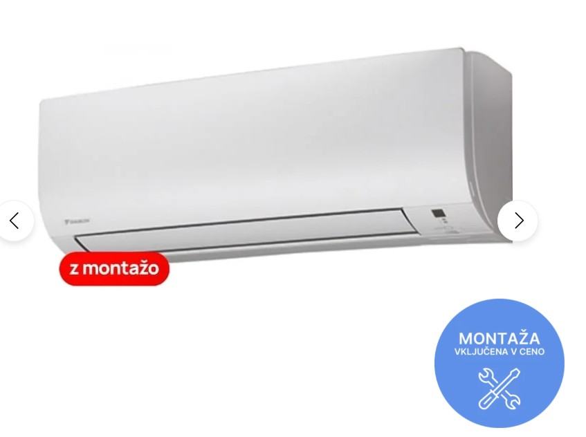 DAIKIN klima + montažo Comfora FTXP20N/RXP20N, 2kW LEANPAY OBROKI