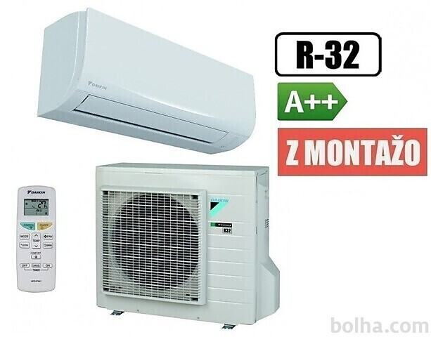 DAIKIN SENSIRA RXF25B-FTXF25B - 2,5 KW klimatska naprava z montažo