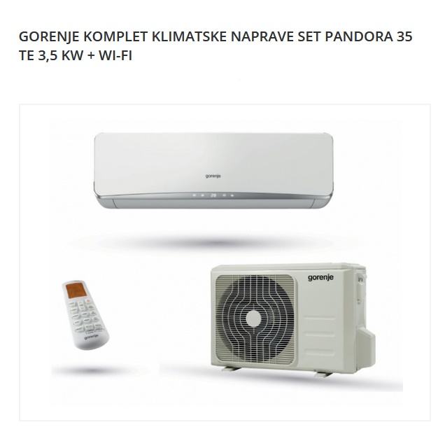 GORENJE komplet klimatske naprave SET PANDORA 35 TE 3,5 kW