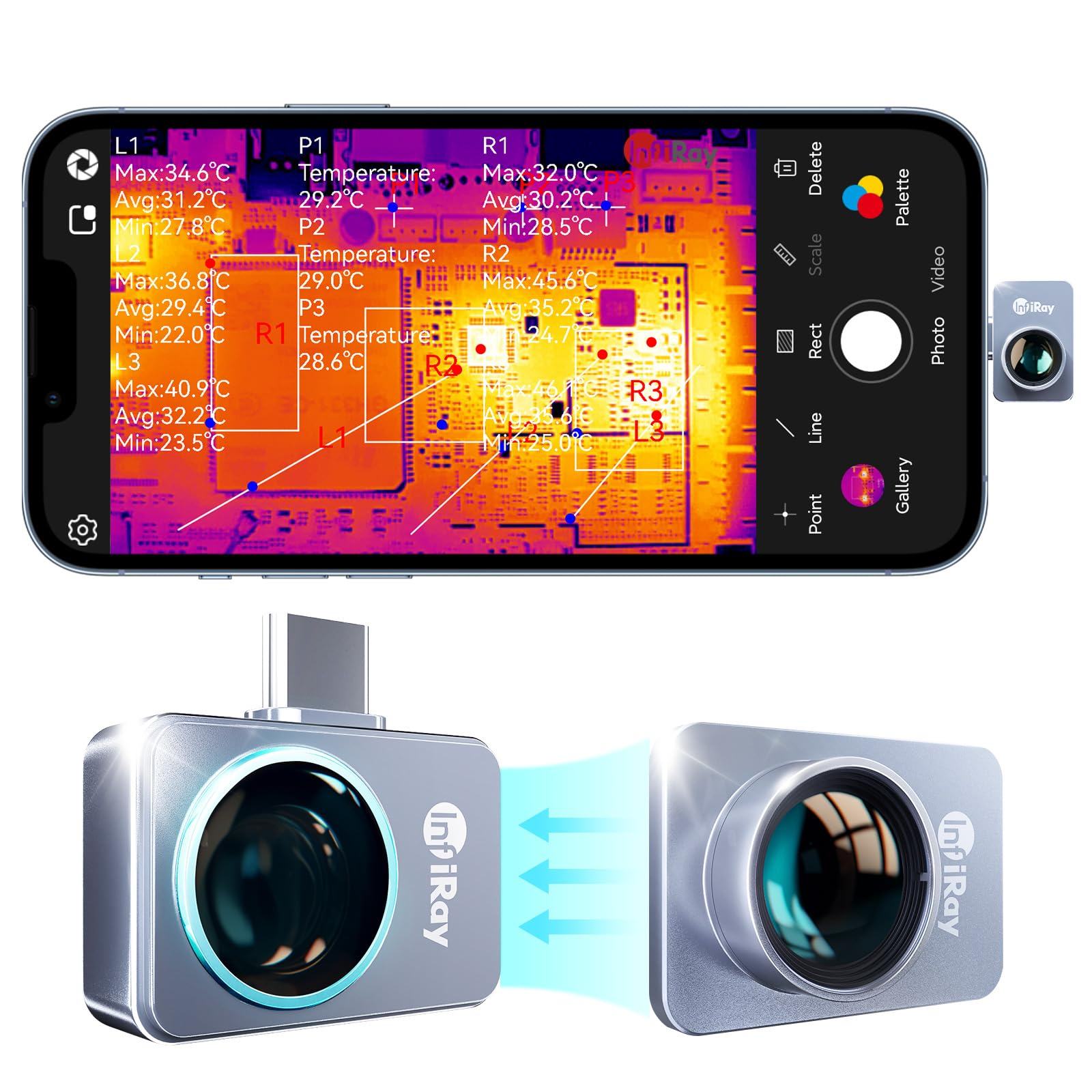 IR KAMERA TERMOKAMERA InfiRay Xinfrared P2 Pro 25Hz 256X192 Resolucija