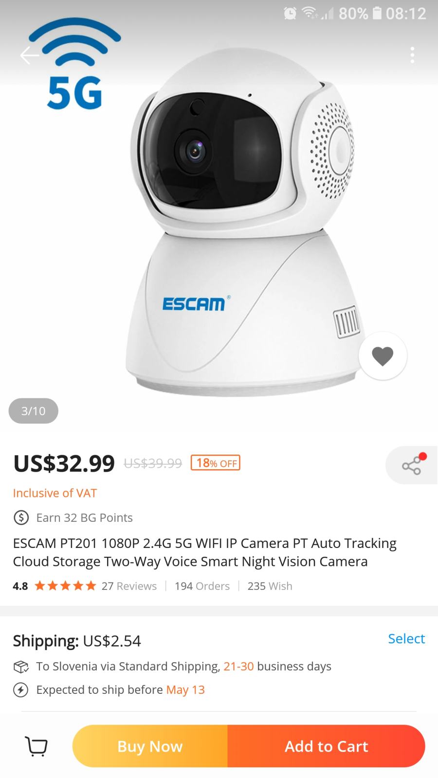 Escam ip camera wifi