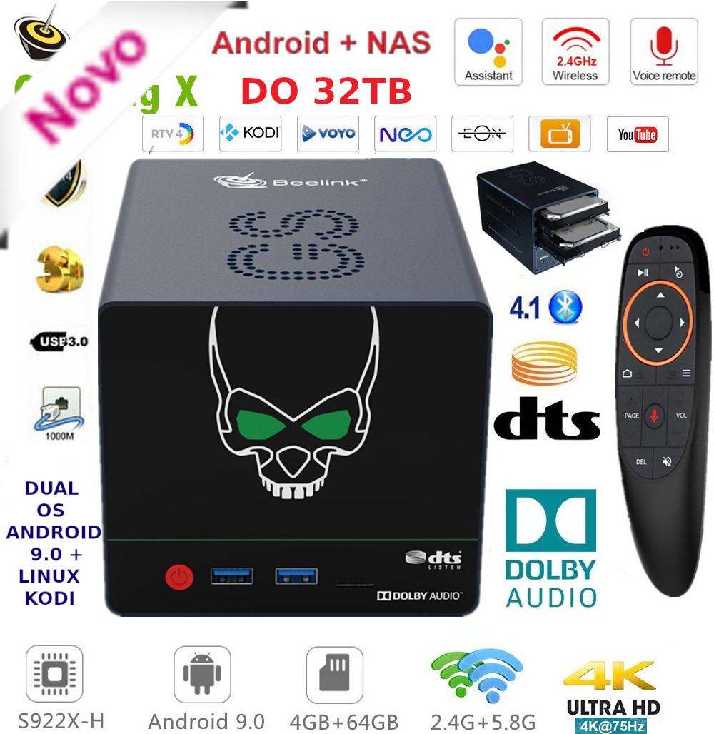 Beelink GS-King X Android Box NAS do 32TB 2X3.5HD Android 9 in drugi