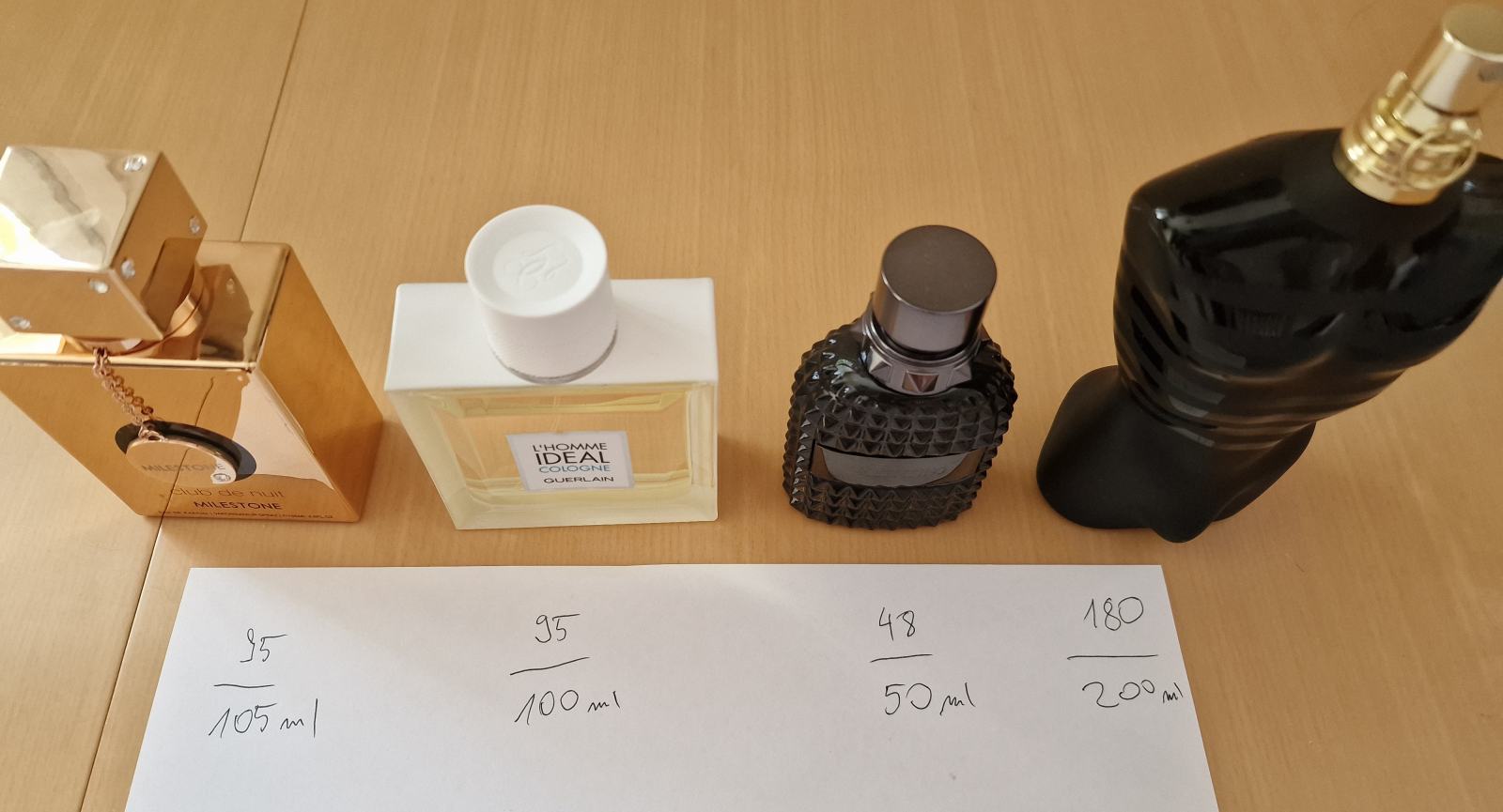 Le male Le parfum / CDN Milestone / Guerlain LHI cologne / Valentino U