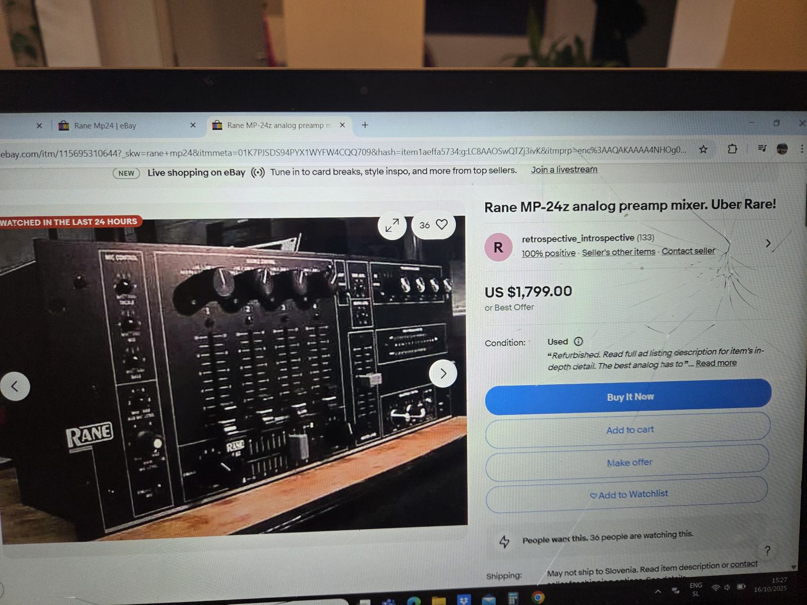 Rane MP-24z analog preamp mixer