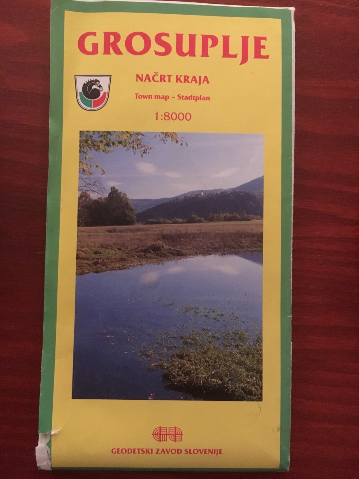 Zemljevid, karta občine GROSUPLJE načrt kraja - odlično za OŠ - prodam