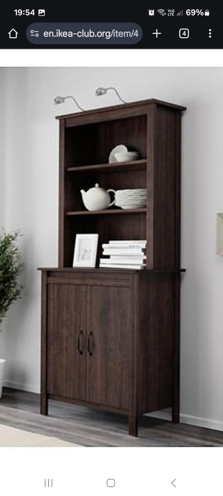 Ikea omara za kabinet BRUSALI barva oreh