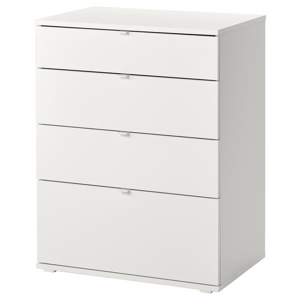 IKEA OMARA NIZKA S 4 PREDALNIKI BELA 70X47X90CM NOVA