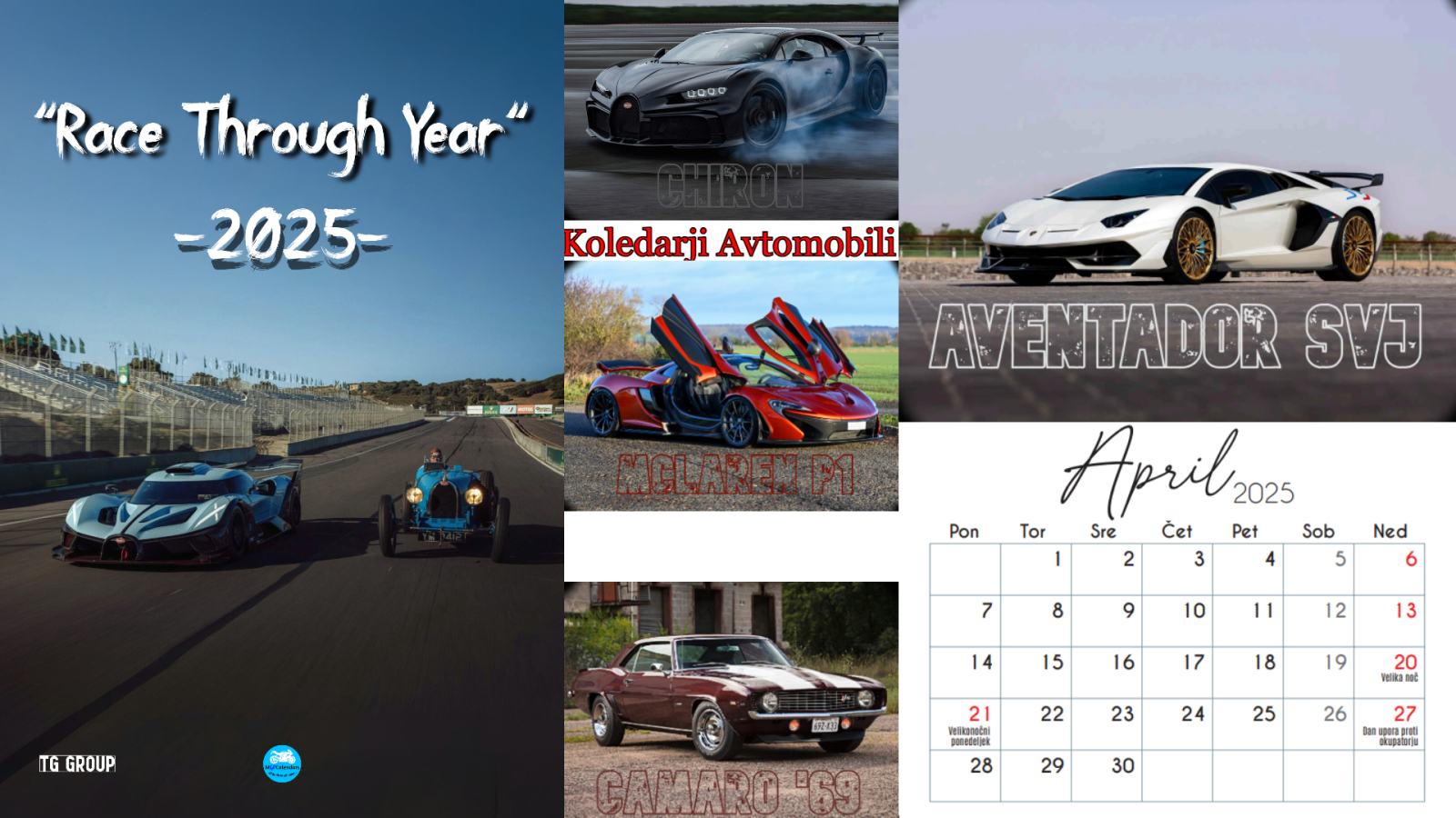 Koledar 2025 Avtomobili