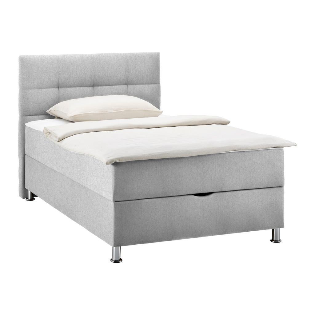 Mömax Postelja Boxspring Oviedo, Svetlo Siva, 120x200