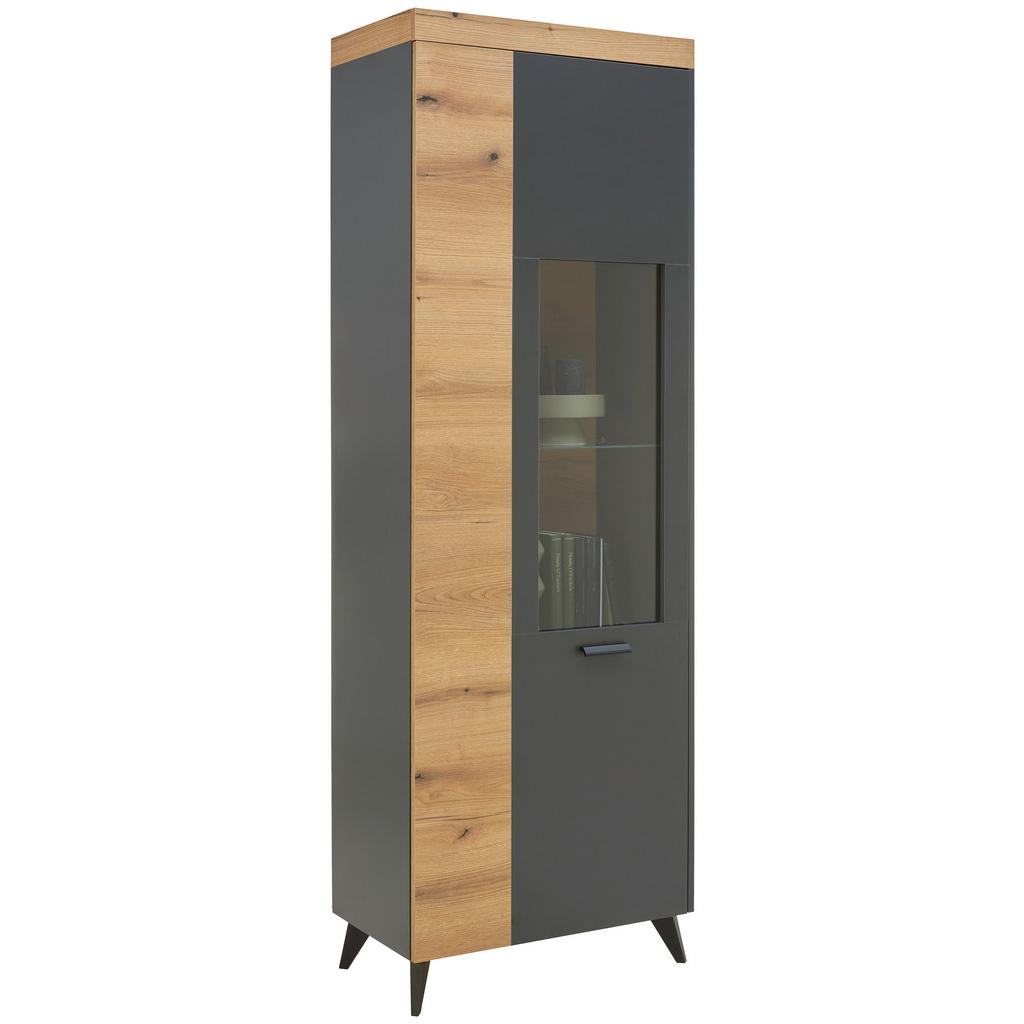 Mömax Vitrina Sunny, Temni Hrast, Antracit