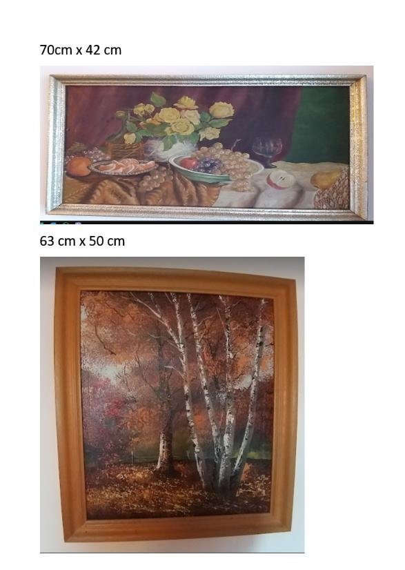 Prodam 2 sliki olje platno.
