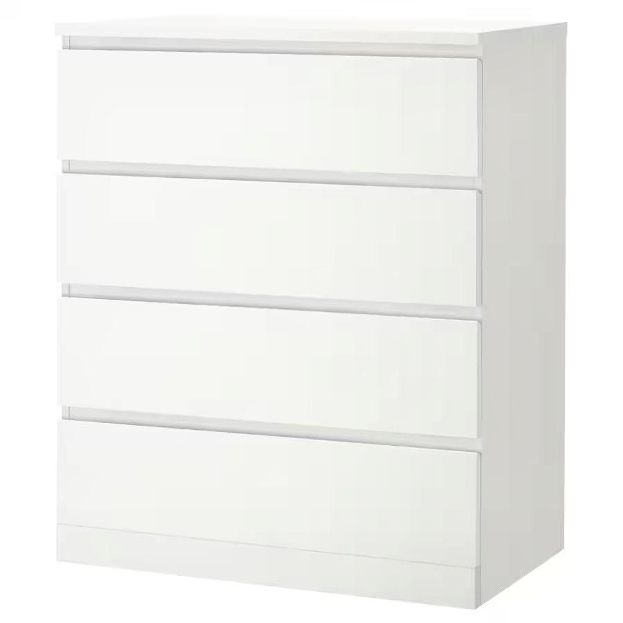 Prodam MALM predalnik IKEA, 4 predali, bela, 80x100 in regal 80x106 cm