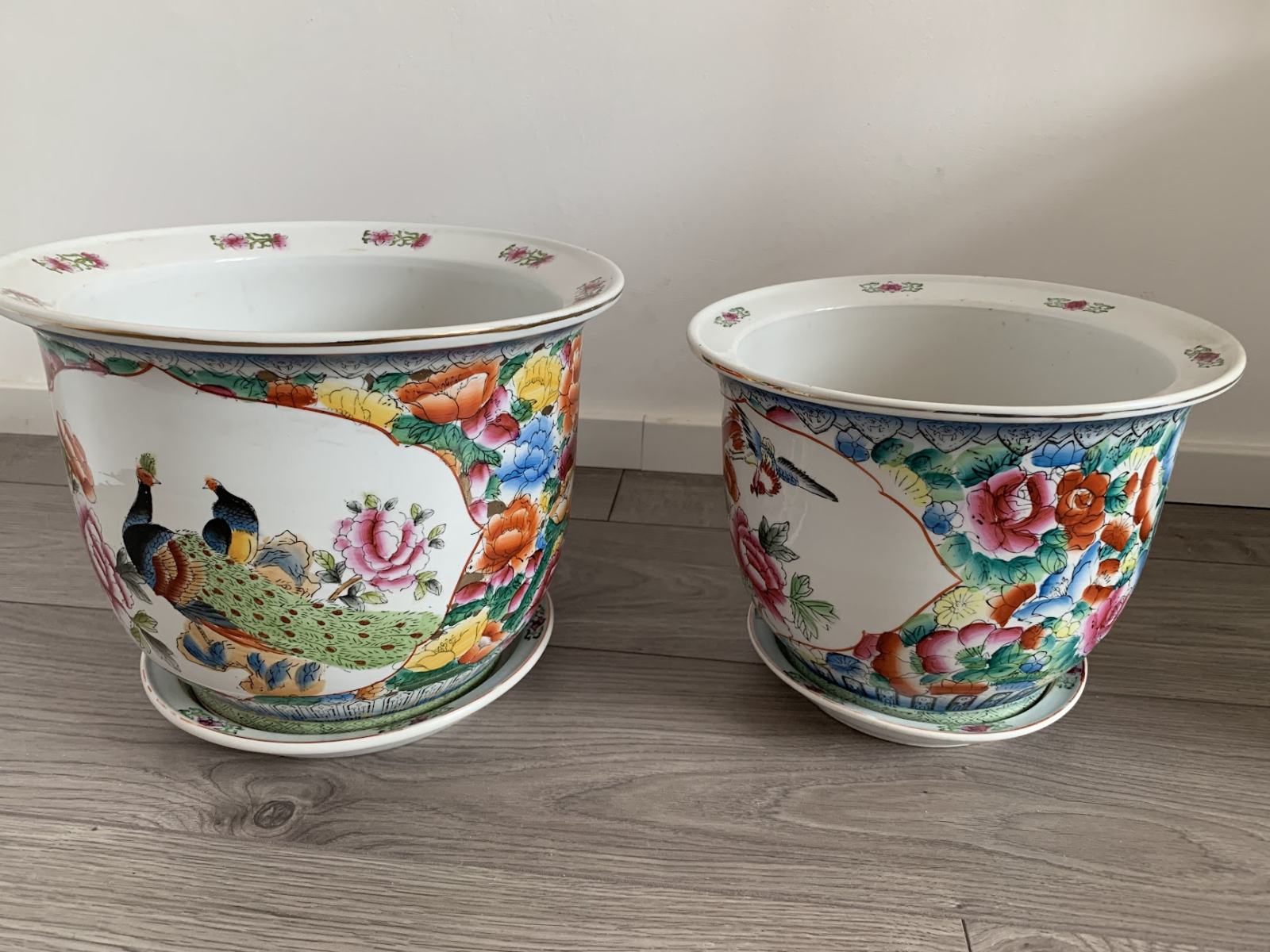 set 2 loncev - kitajski motiv (ptice)