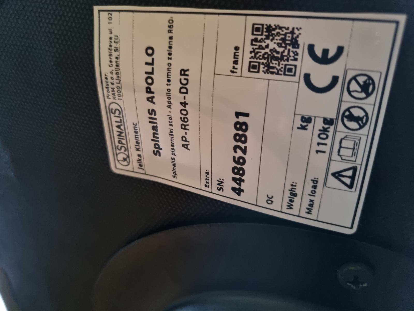 Spinalis stol model Apollo