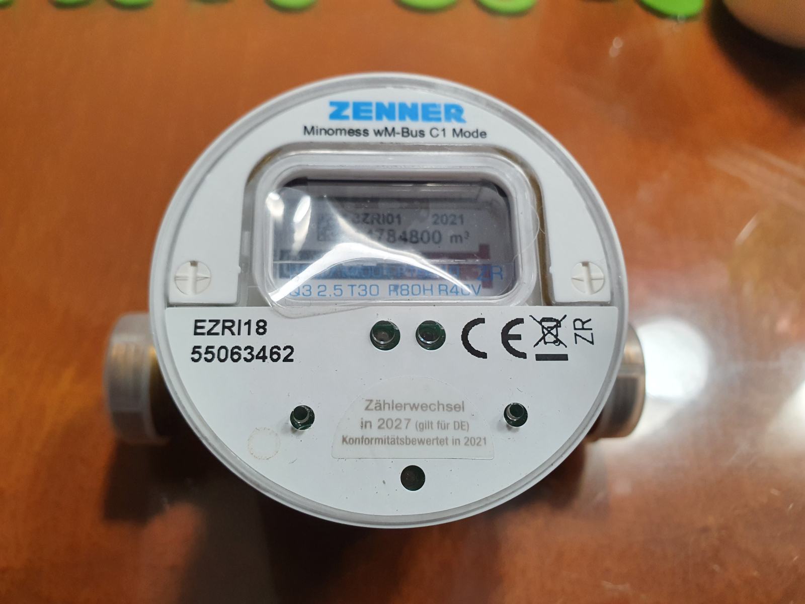 Vodomer ura porabe vode Zenner ETRI18 55063462