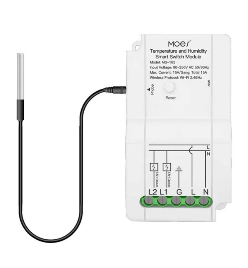 WiFi pametni stikalni modul za nadzor temperature in vlažnosti