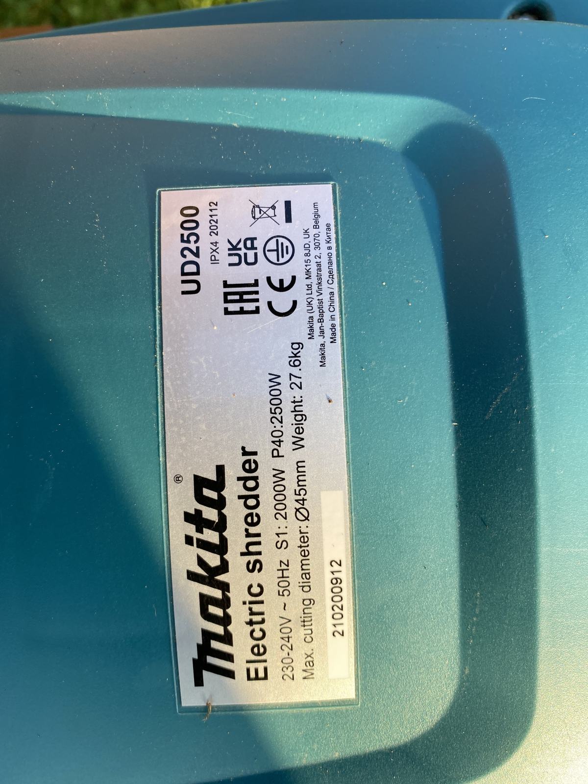 Makita UD2500 električni drobilec