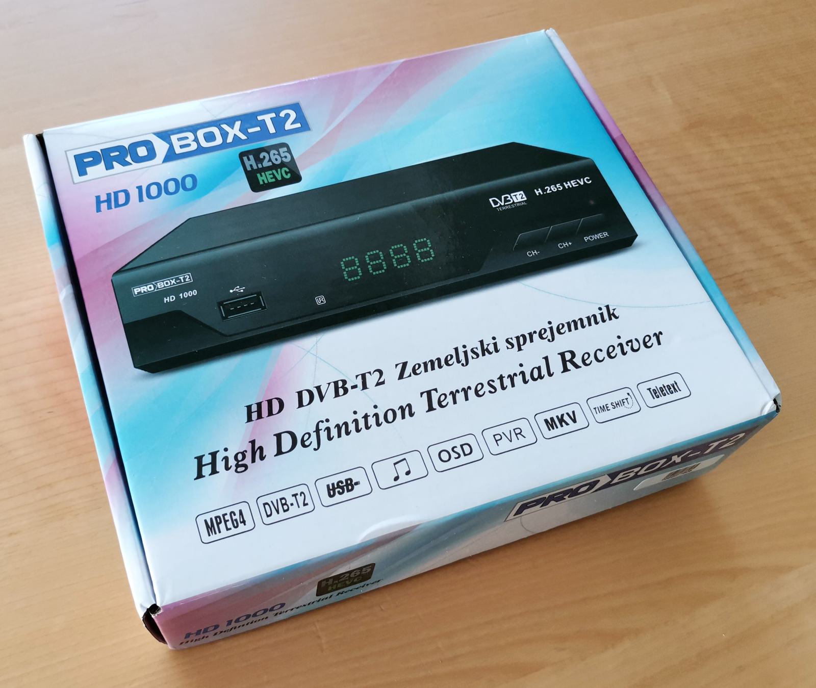 DVB - T2 PRO BOX T2 H.265 digitalni sprejemnik