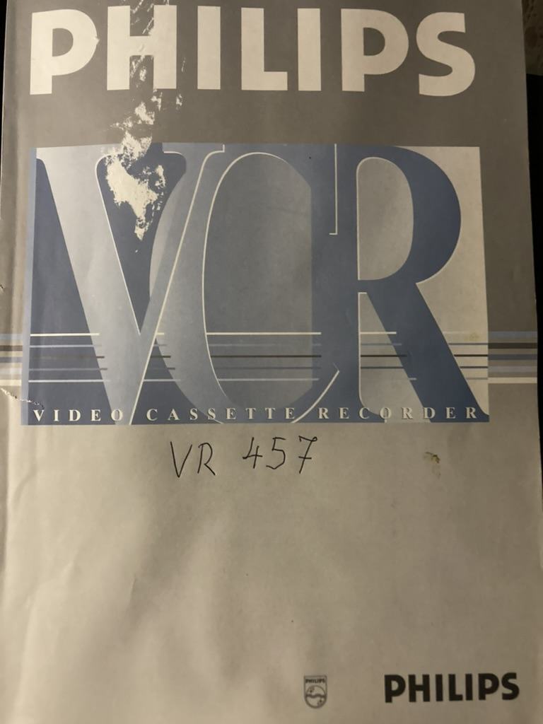 PHILIPS VIDEO REKORDER PHILIPS VR 457/58