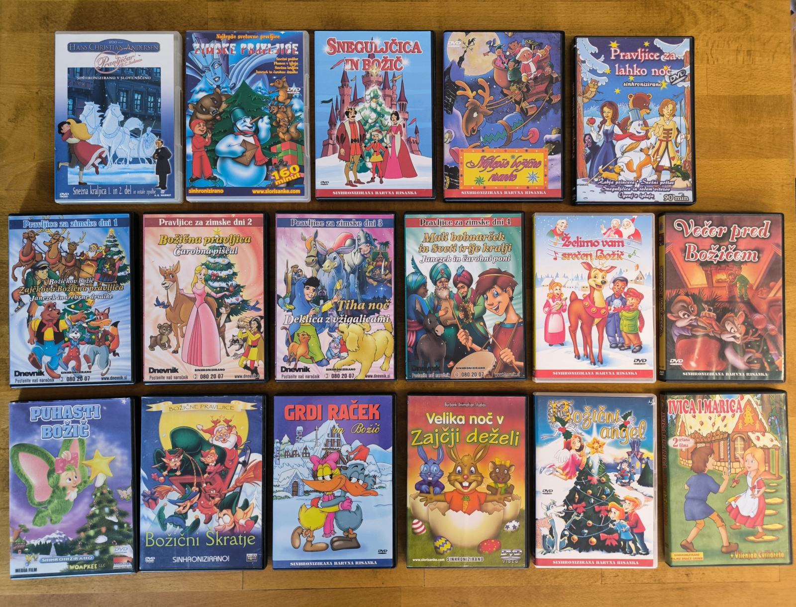 Božične DVD risanke Snežna kraljica, Zimske pravljice,...