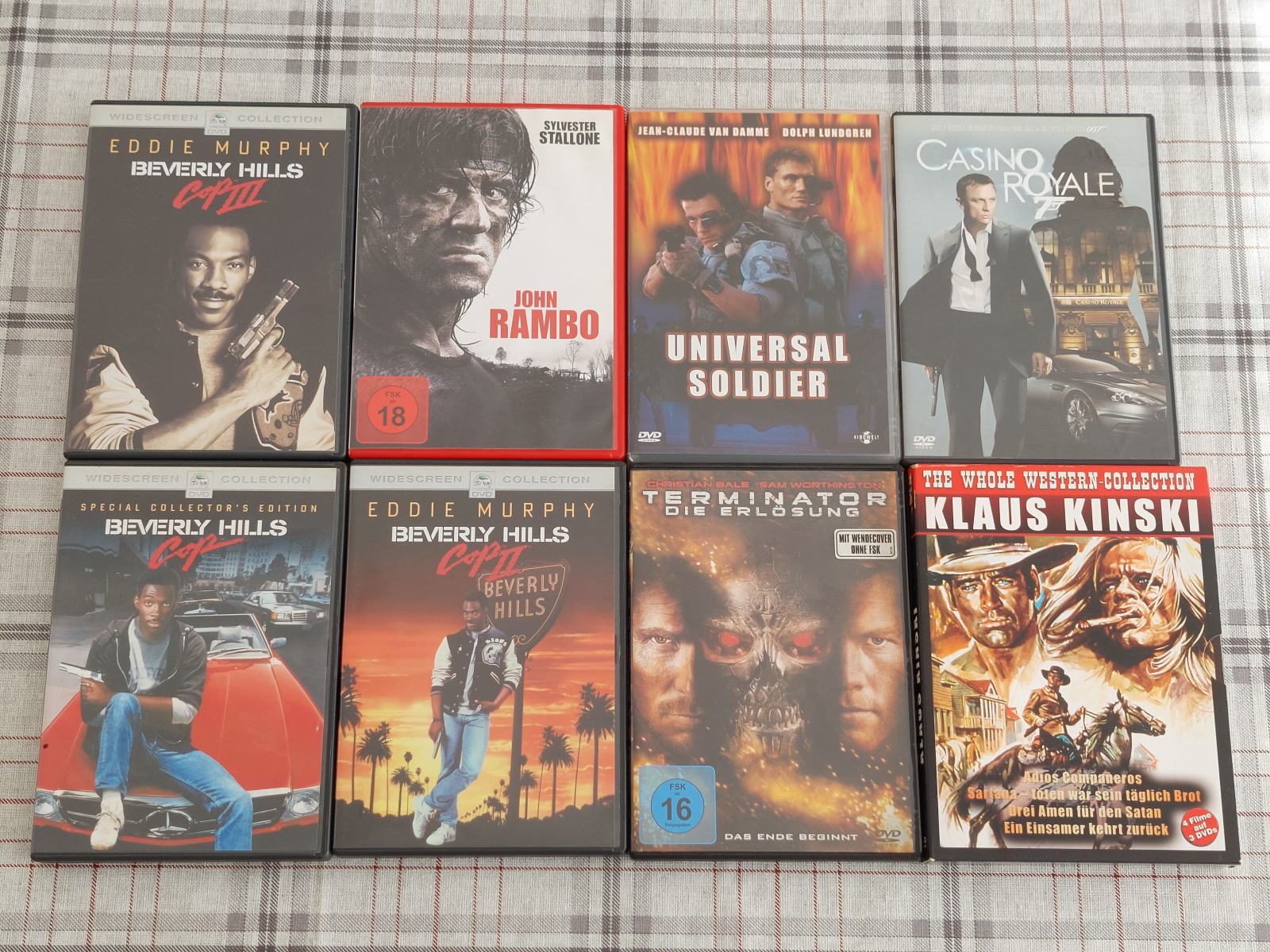 DVD FILMI WESTERN,KLAUS KINSKI,BEVERLY HILLS COP,RAMBO,CASINO ROYALE..