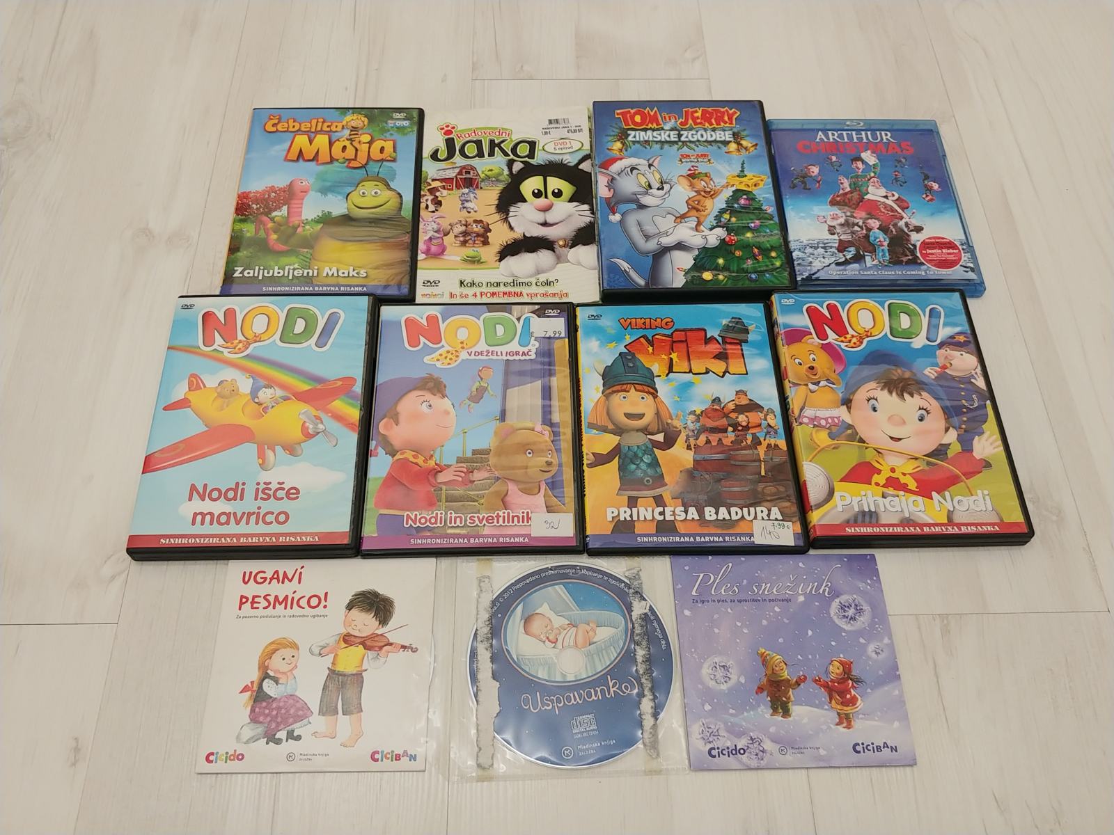DVD original Nodi, Viking Viki, Čebelica Maja slovenščina