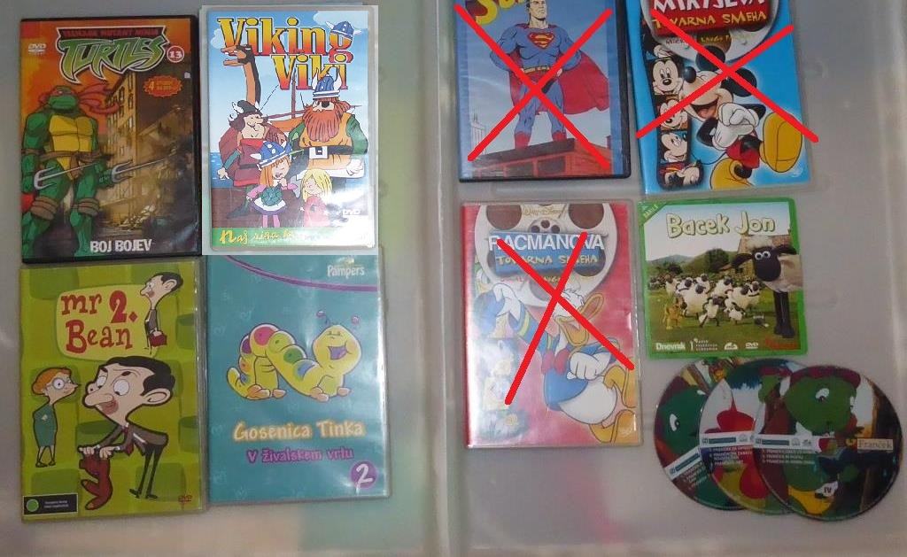 DVD risanke: Disney in ostale - 8 CD-jev