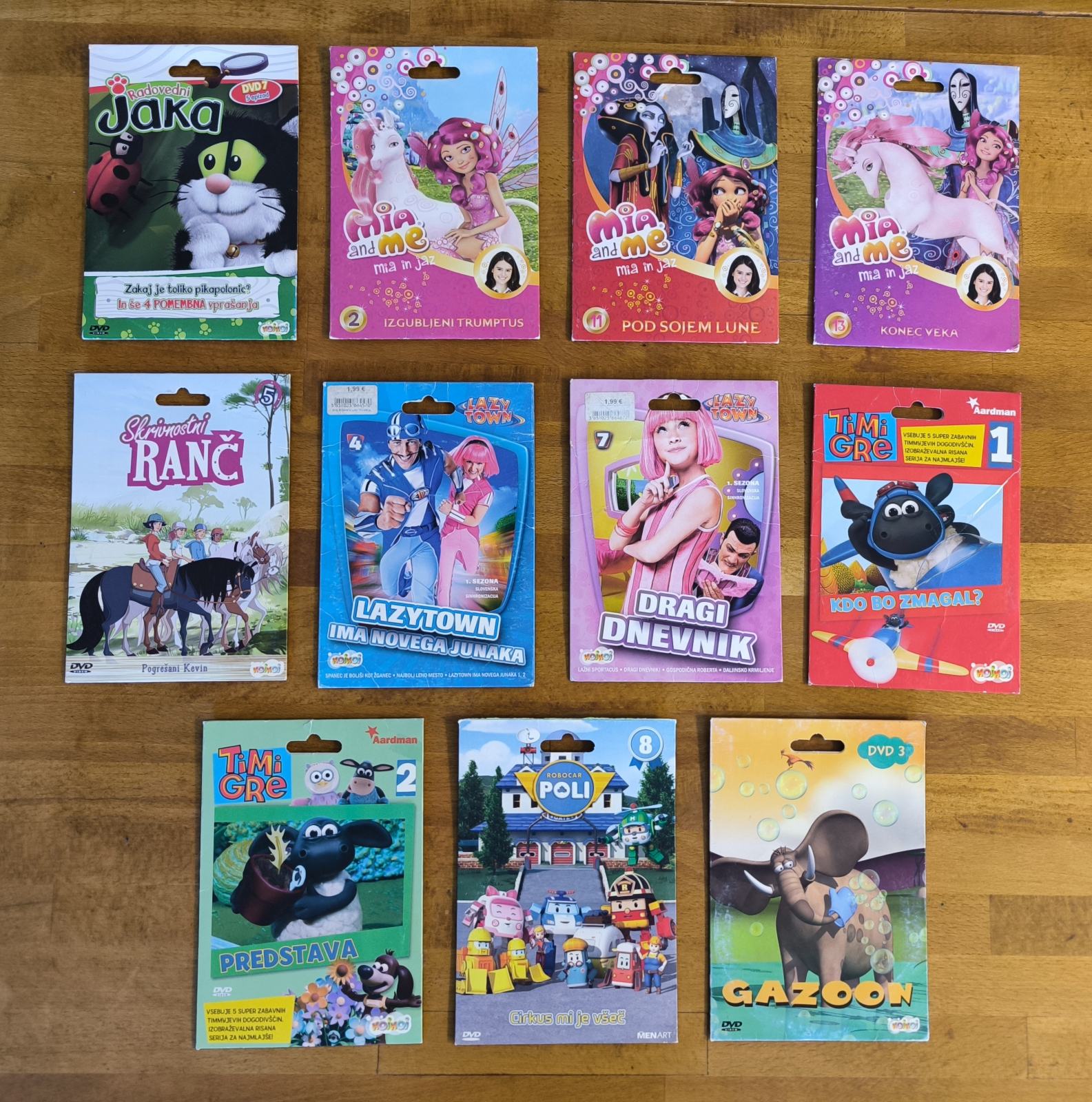 DVD risanke iz kolekcije Radovedni Jaka, Mia and Me, Skrivni ranč,...