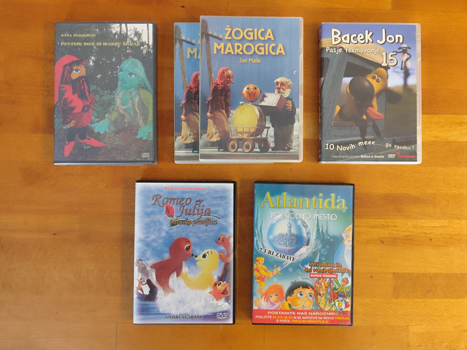 DVD risanke Povodni mož in Makov škrat, Žogica Marogica, Bacek Jon,...